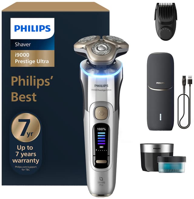 Philips i9000 Prestige Ultra barbermaskin XP9404/46 (sølv) - Elkjøp ...
