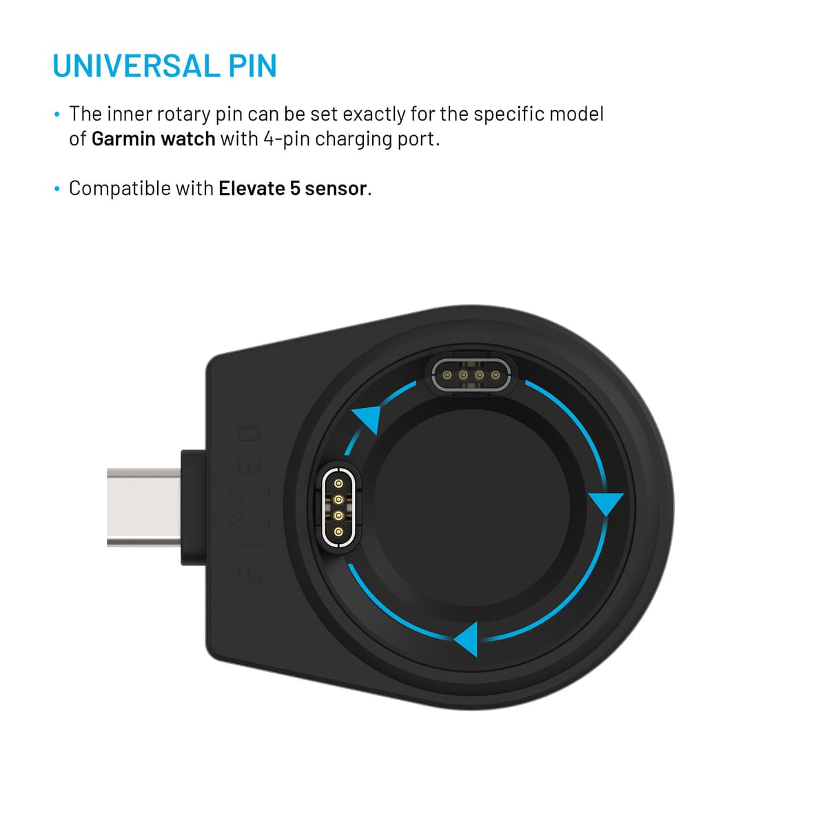 Fixed Garmin Watch trådløs USB-C lader (sort) - Elkjøp