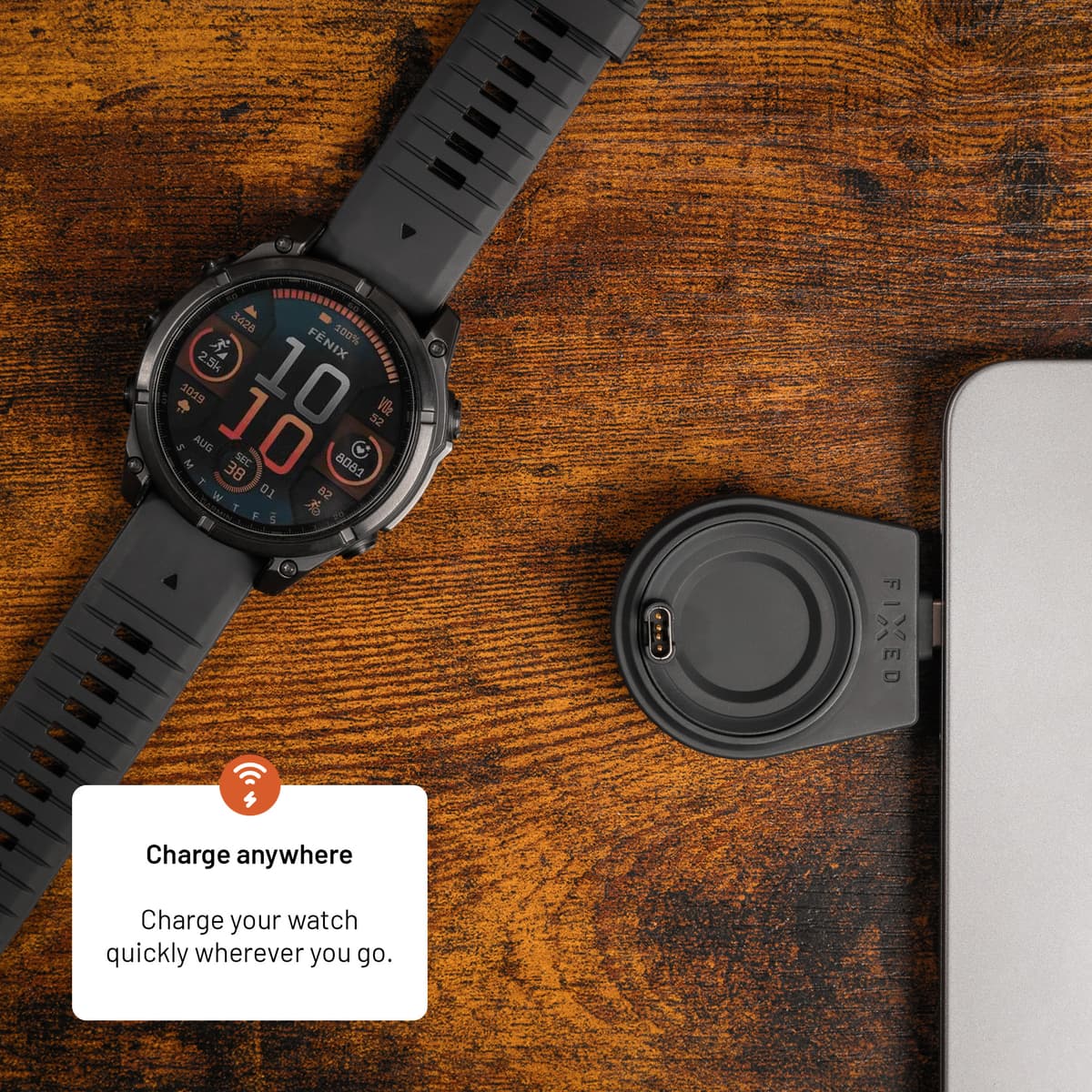 Fixed Garmin Watch trådløs USB-C lader (sort) - Elkjøp