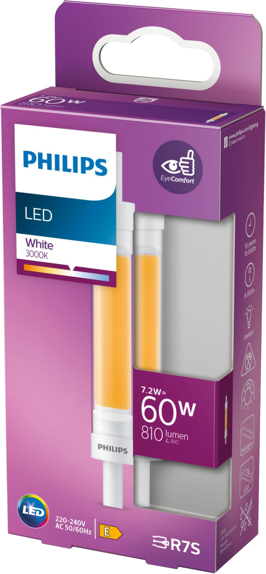 Philips Classic Specialties LED pære 8W R7s - Elkjøp | Elkjøp