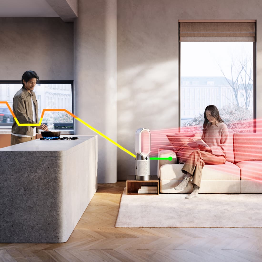 Dyson Hot + Cool HP1 luftrenser 544826-01 (hvit/sølv) - Elkjøp
