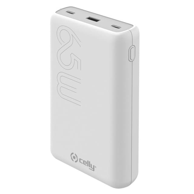 Celly PBPD65W20000 PowerBank PD 65W 20.000 mAh Vit - Gigantti