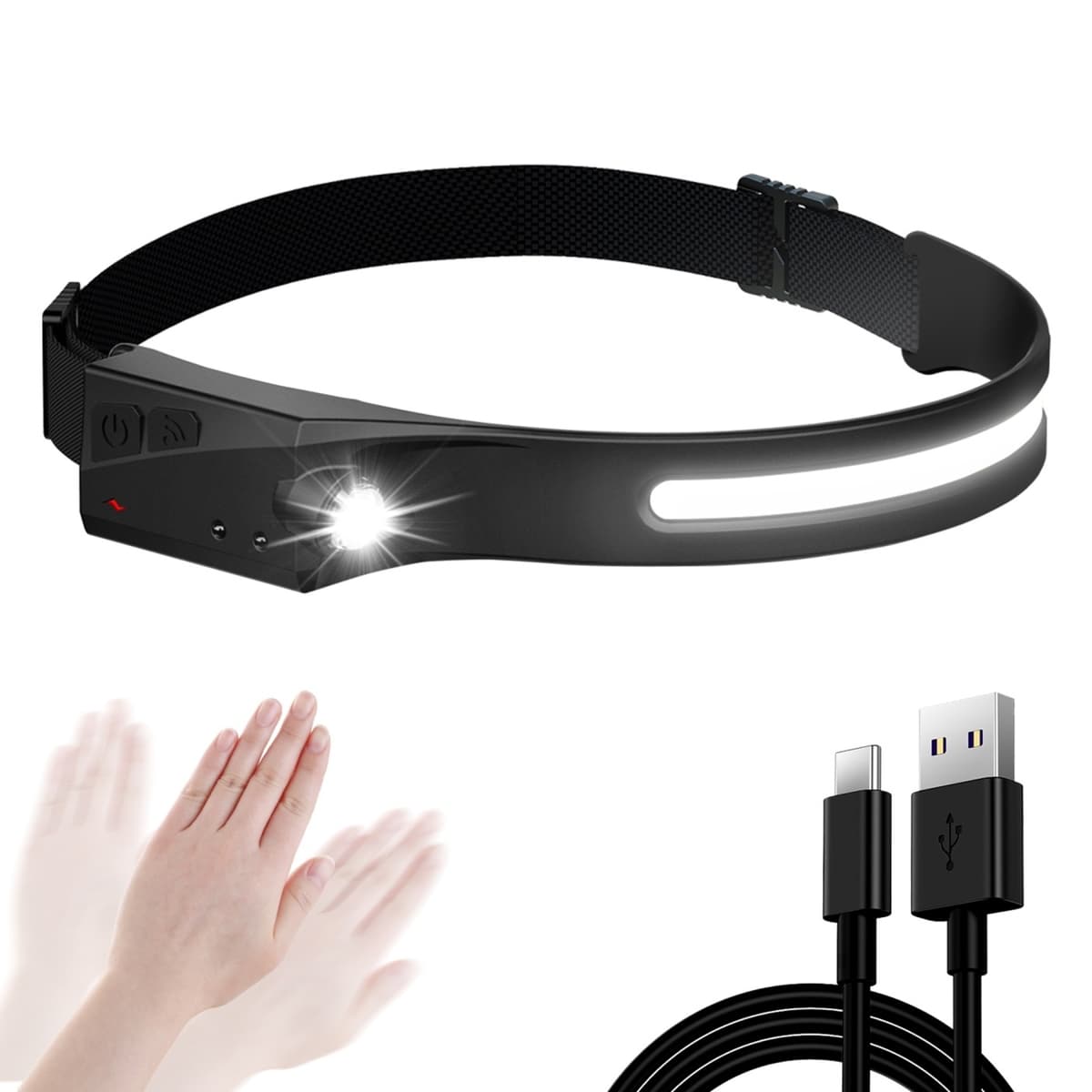 Hodelykt LX200, COB+LED, USB - Elkjøp | Elkjøp