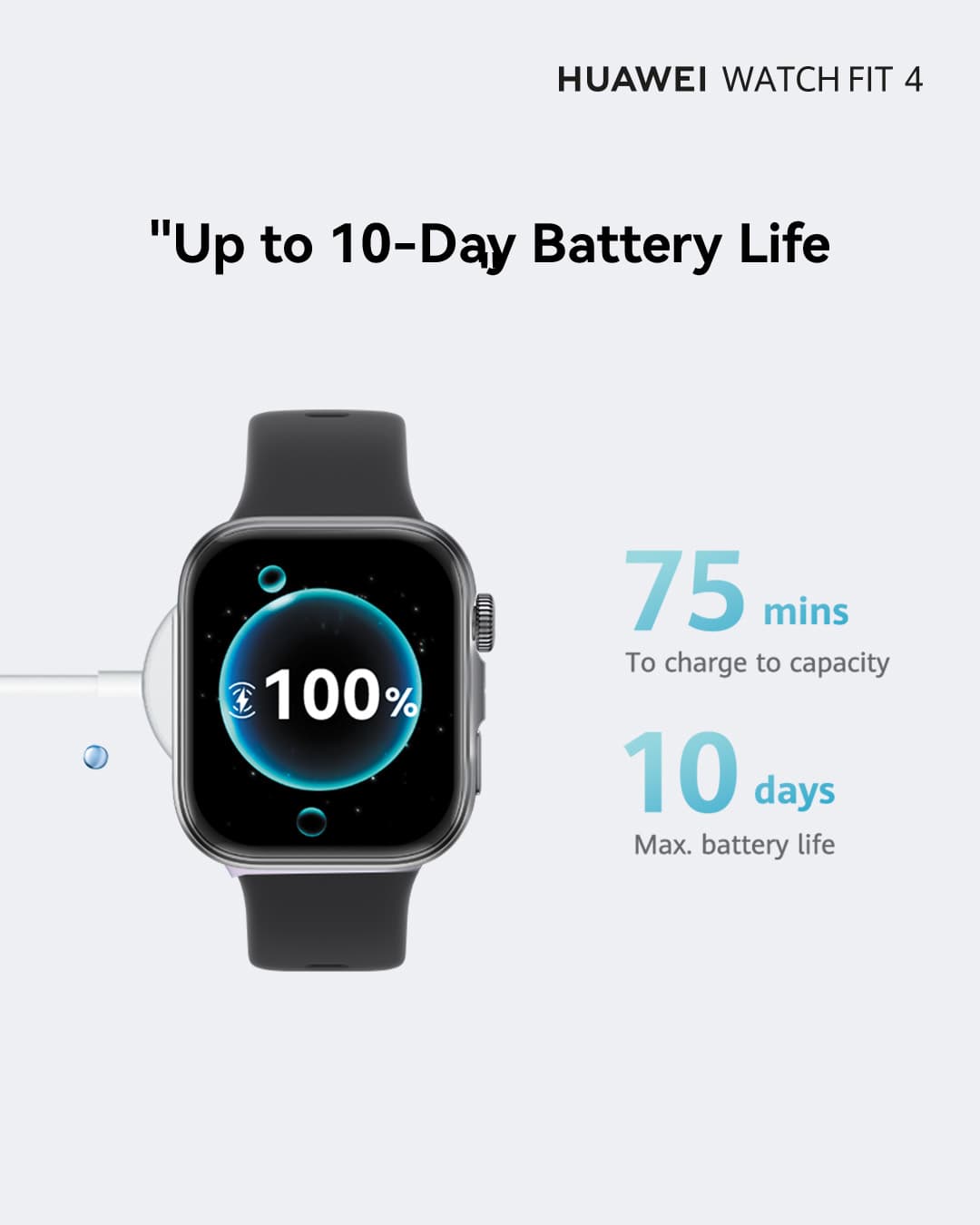 Huawei Watch Fit 4 smartwatch (svart) - Elgiganten - Elgiganten