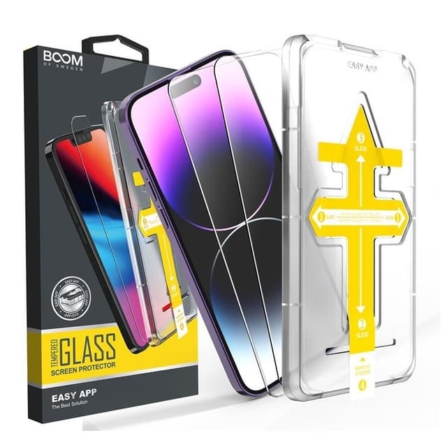 BOOM iPhone 14 Pro Max Härdat Glas Skärmskydd - 2 Pack - Elgiganten - Elgiganten