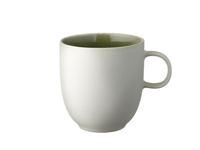 Studio Round North Mug 33 cl Matte white/Shiny moss - Elkjøp