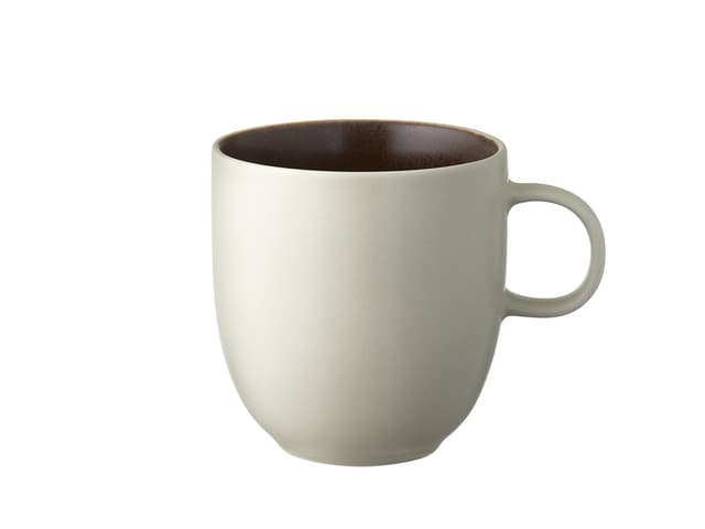 Studio Round North Mug 33 cl Matte white/Matte bark - Elkjøp