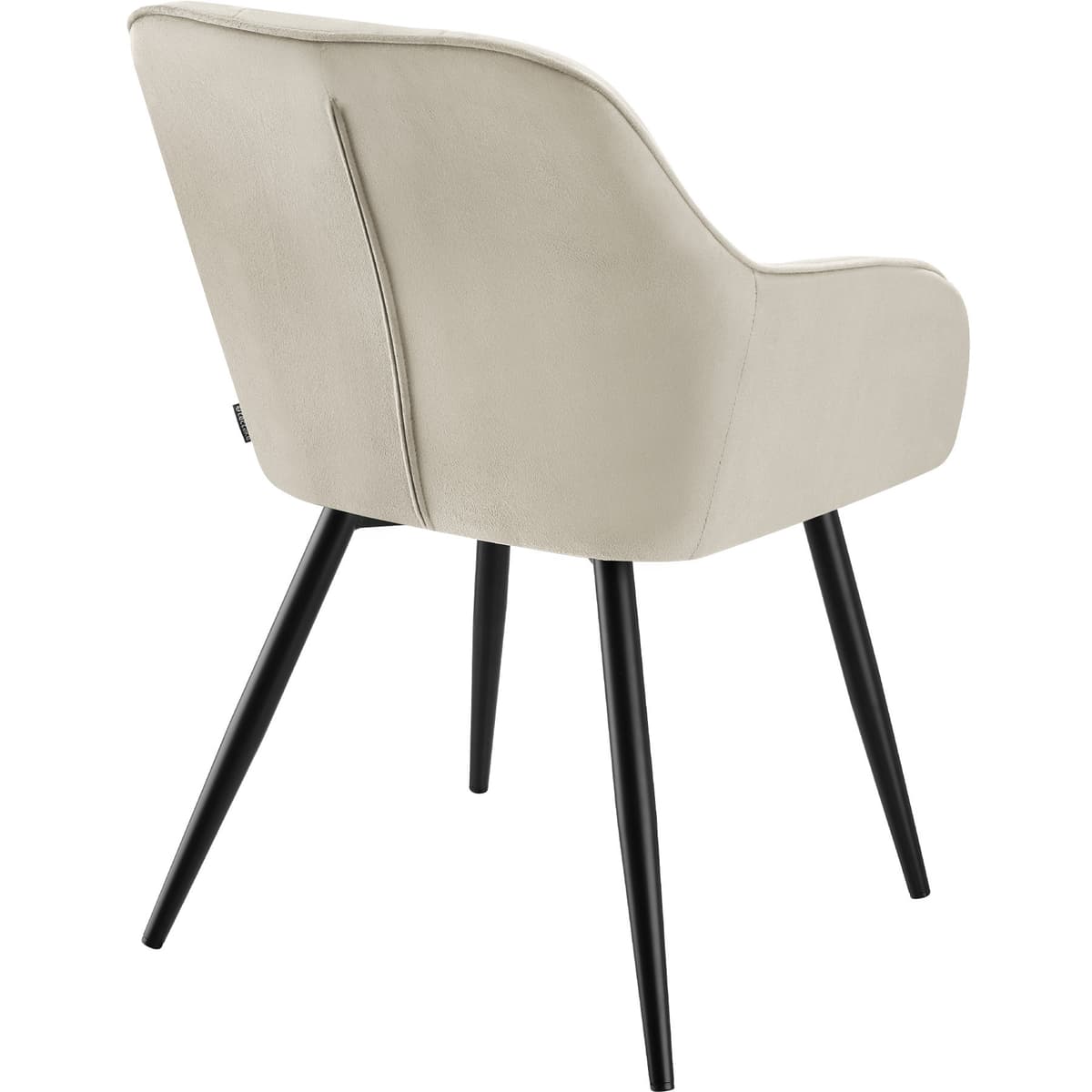Stol Marilyn, velour, quiltet - Elkjøp