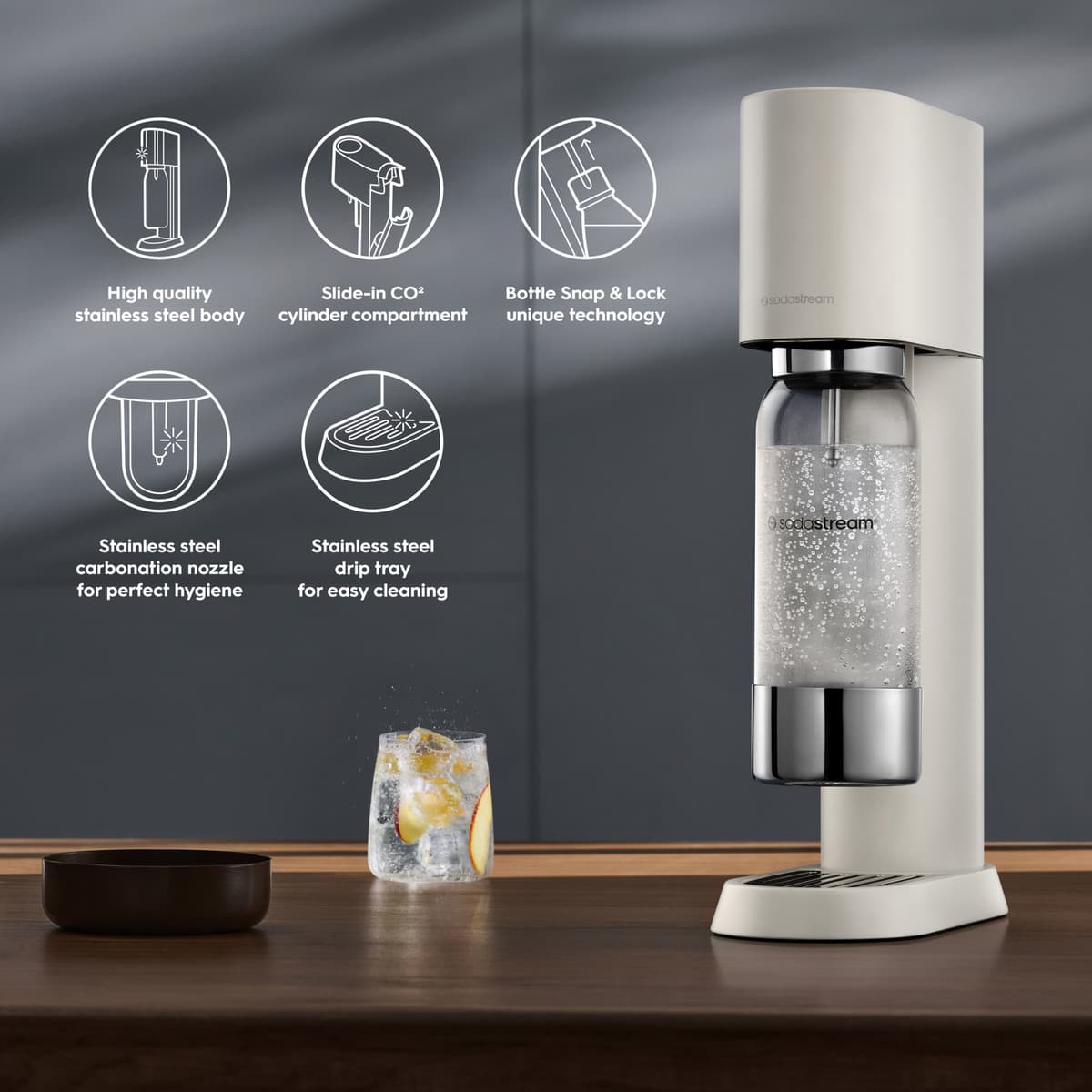 Sodastream Ensõ hiilihapotuslaite 1013601772 (Sand) - Gigantti