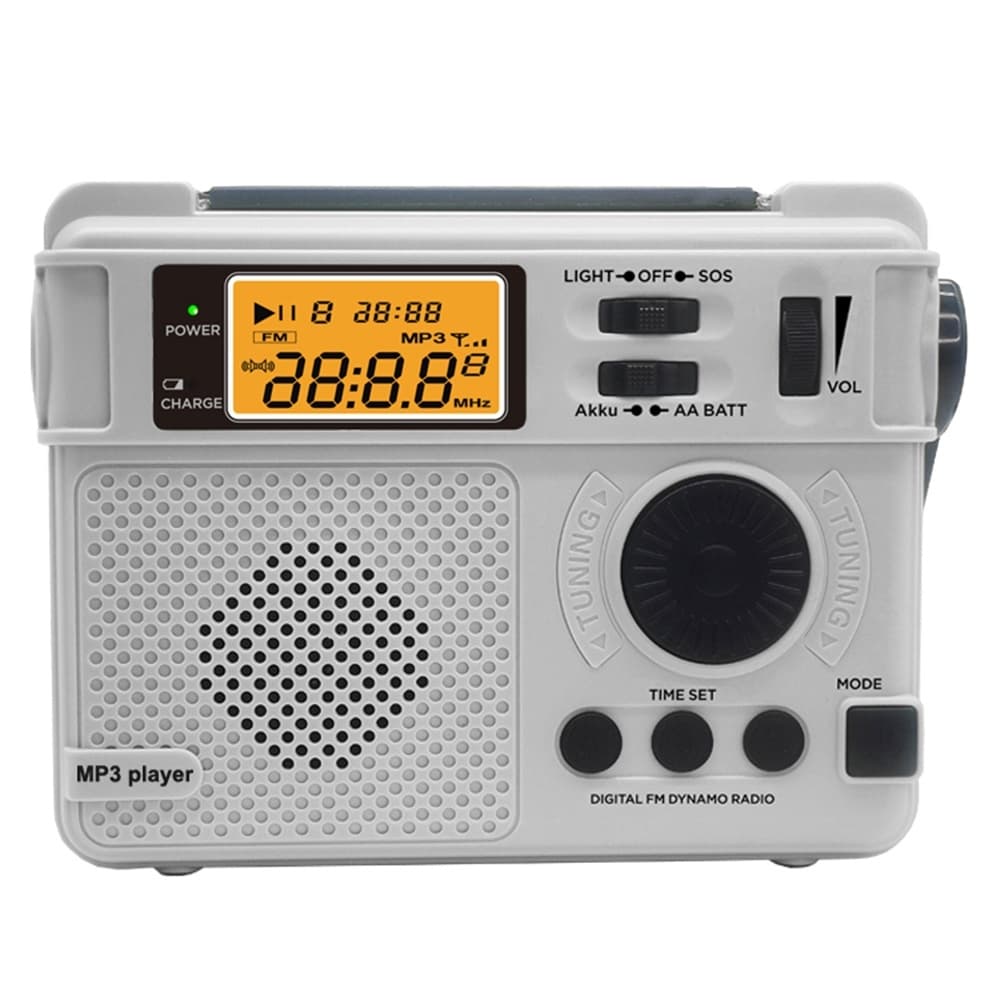 Emergency AM FM-radio Bluetooth spelare Handvevgenerator PowerBank ...