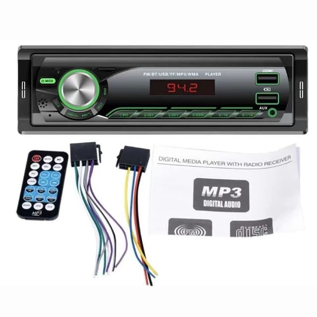 Autostereo MP3-soitin Bluetooth FM-radio Autoäänijärjestelmä TF Card U ...