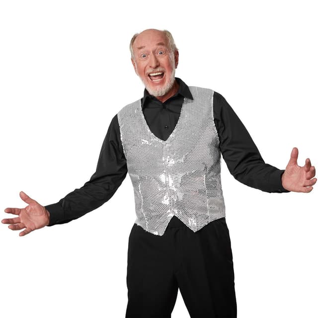 Paljett-vest herrer - sølv,XXL - Elkjøp | Elkjøp