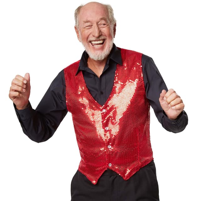 Paljett-vest herrer - rød,XL - Elkjøp | Elkjøp