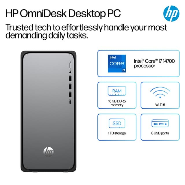 HP OmniDesk M02-0805no i7-14/16/1TB stationär dator - Elgiganten ...