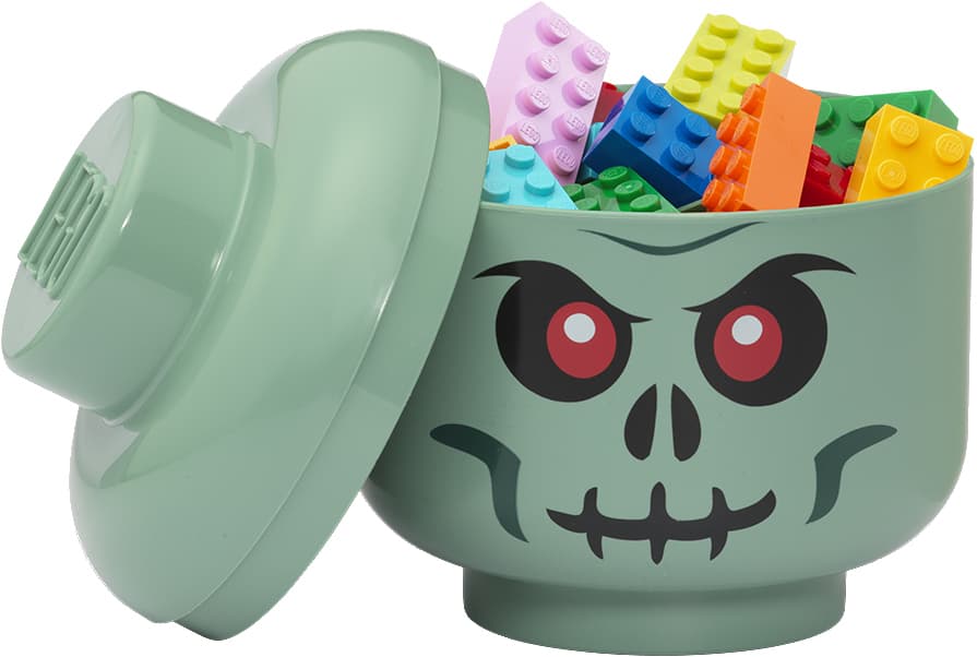 LEGO mini opbevaringskasse (Grønt skelethoved) | Elgiganten | Elgiganten