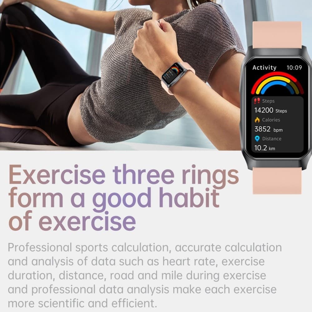 Smartklokke med Bluetooth-samtale Helsemonitor Fitnesstracker ...