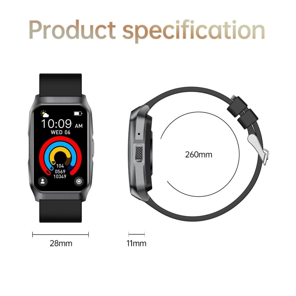 Smartklokke med Bluetooth-samtale Helsemonitor Fitnesstracker ...