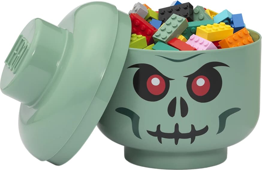 LEGO lille opbevaringskasse (Grønt skelethoved) | Elgiganten | Elgiganten