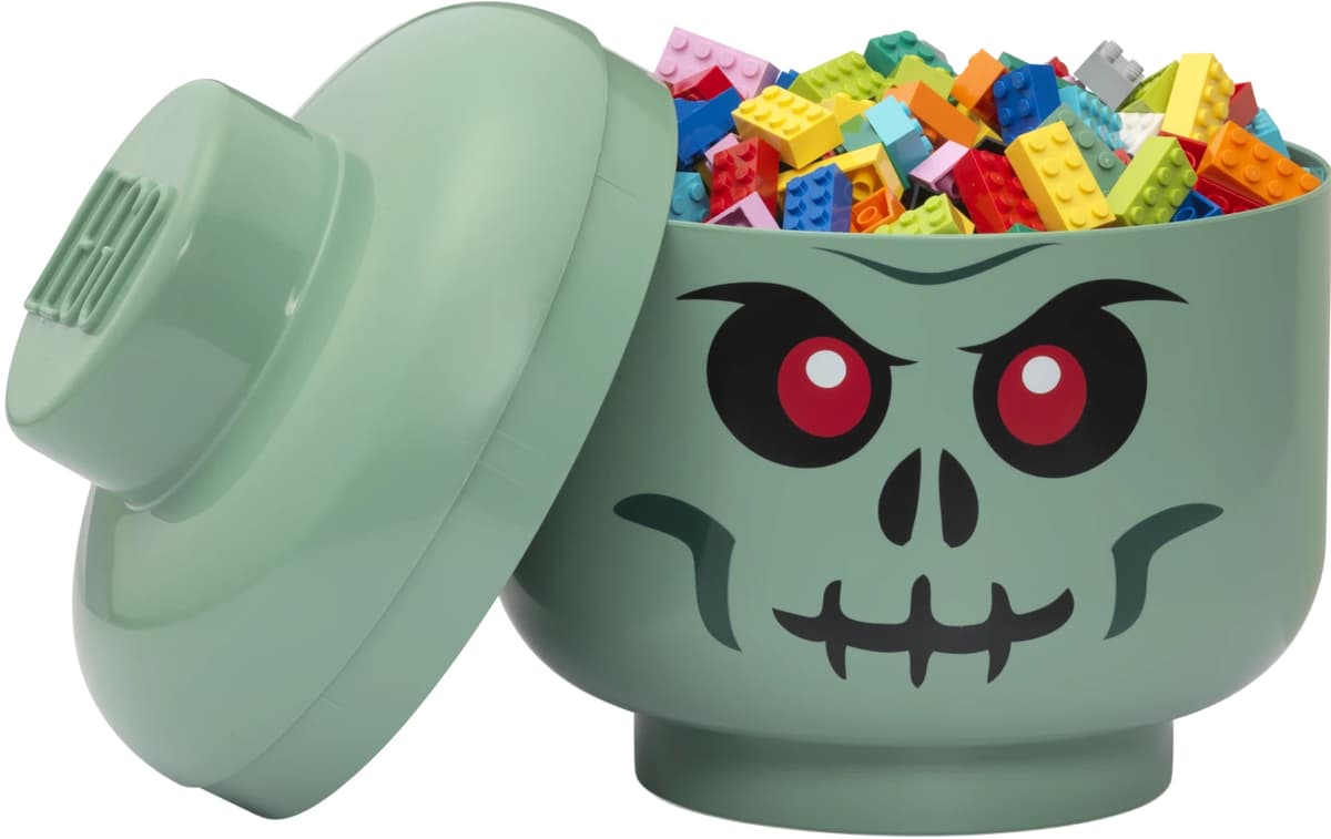 LEGO stor förvaringslåda (Green Skeleton Head) - Elgiganten - Elgiganten