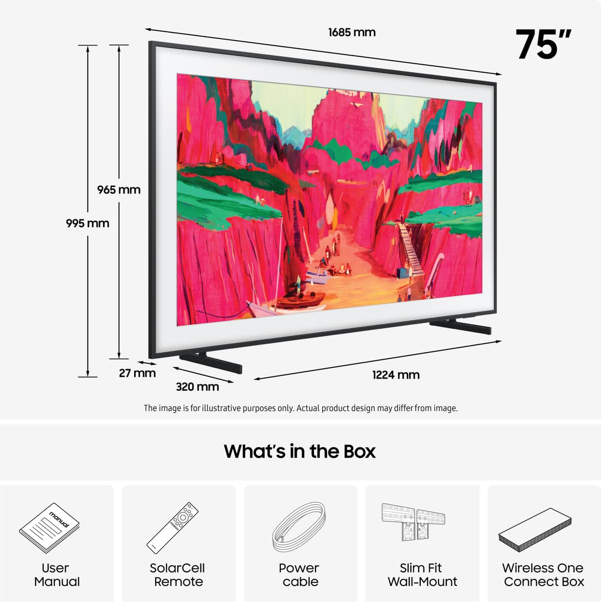 Samsung 75” The Frame Pro Neo QLED 4K Edge MiniLED Smart TV (2025 ...