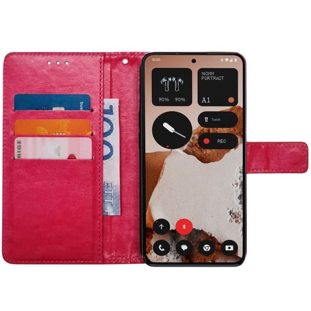 Wallet cover 3-kort Nothing CMF Phone 2 Pro - Lyserød | Elgiganten