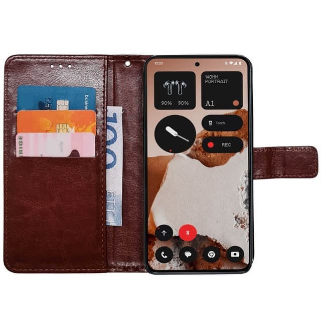 Wallet cover 3-kort Nothing CMF Phone 2 Pro - Brun | Elgiganten