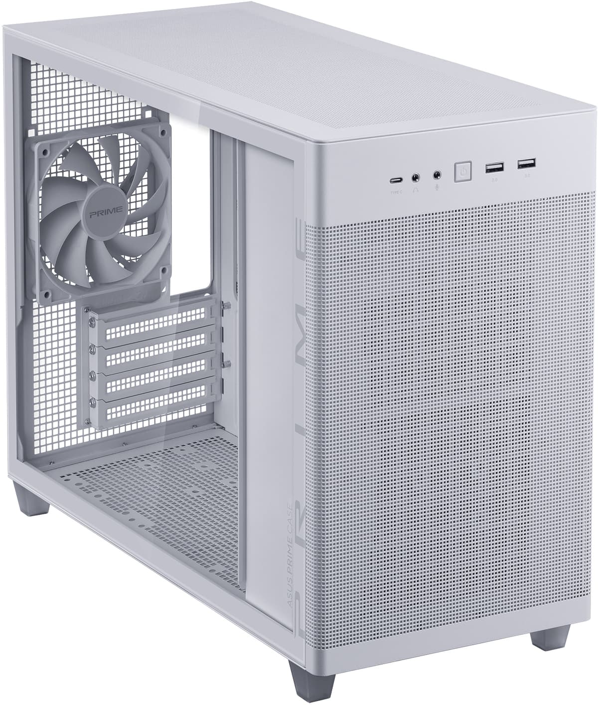 ASUS Prime AP201 TG MicroATX/MiniITX PC kabinett (hvit) - Elkjøp | Elkjøp
