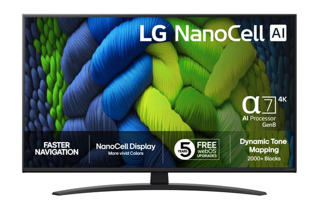 LG 43" NANO 82 4K NanoCell TV (2025) | Elgiganten | Elgiganten