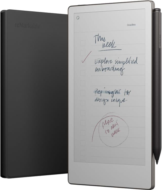 reMarkable Paper Pro Move E-ink tablet + Marker Plus & Leather Folio ...