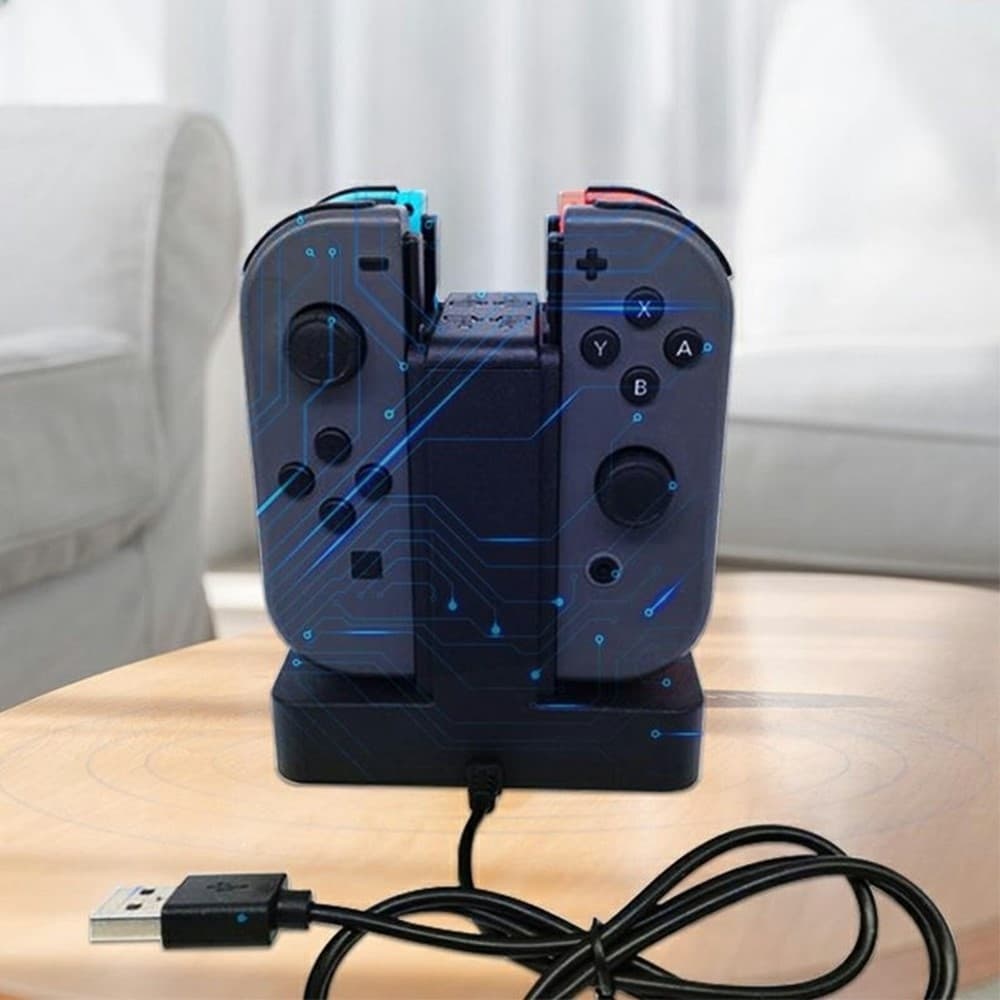 Kompatibel med Nintendo Switch Pro Charging Dock 4-kontrollere med ...