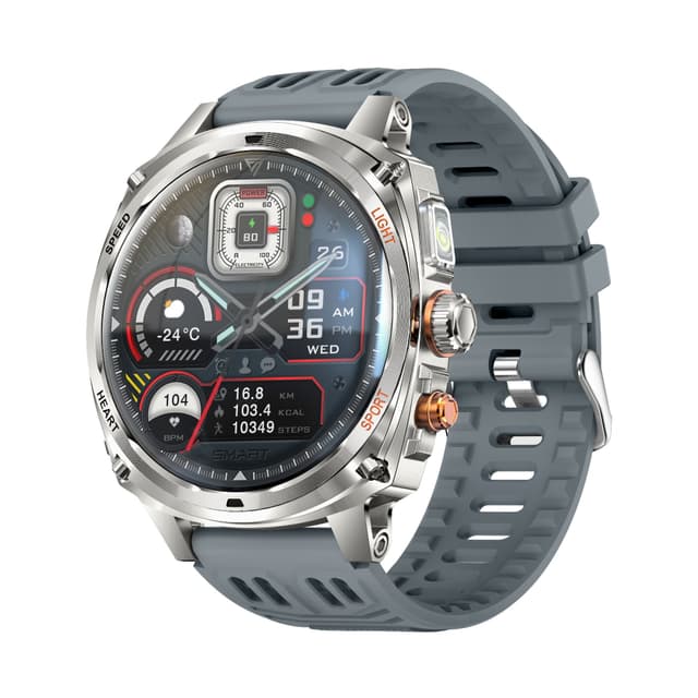 Multifunktionelt smartwatch med AMOLED-skærm, sundhedsovervågning og Bluetooth ...