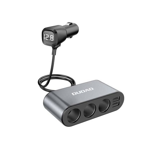 Dudao 1 til 3 Splitter for sigarettuttak med 2xUSB - Elkjøp