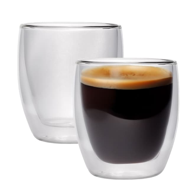 2x Teglass Kaffeglass Dobbeltvegget Termisk Glass 250ml - Elkjøp | Elkjøp