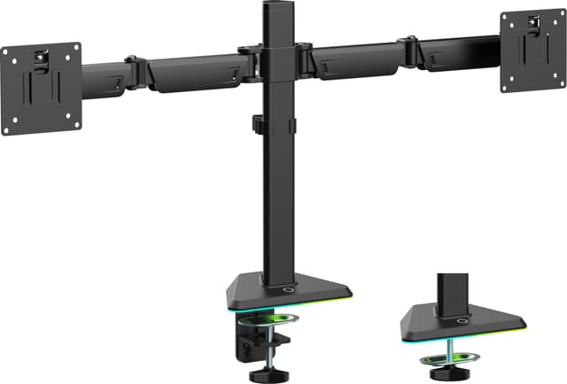 Essentials RGB Dual Articulating monitor arm (sort) | Elgiganten
