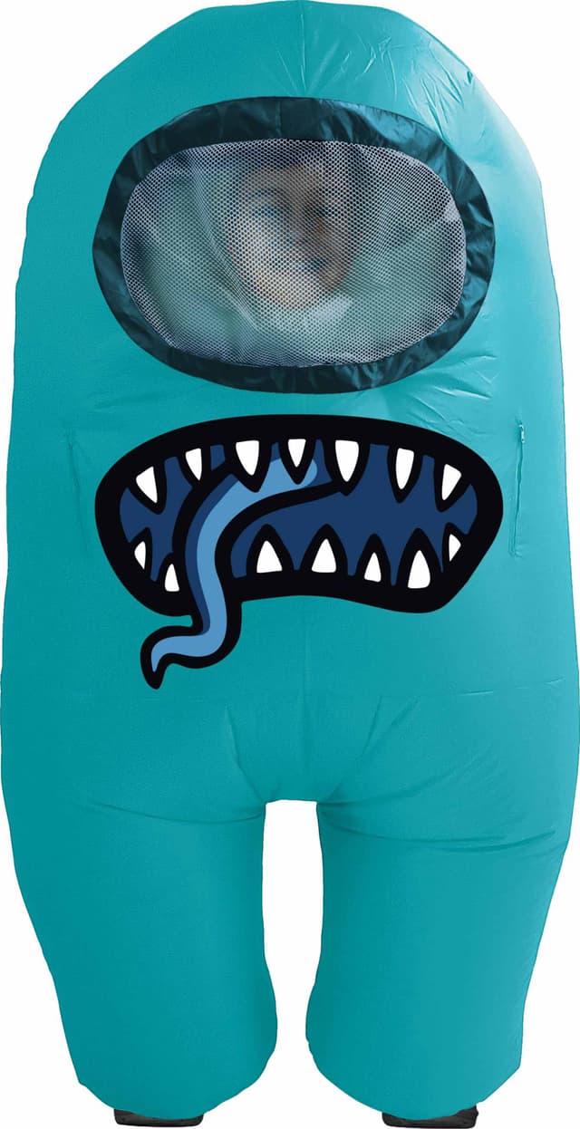 YuMe Toys Among Us puhallettava puku lapsille (Imp syaani) - Gigantti