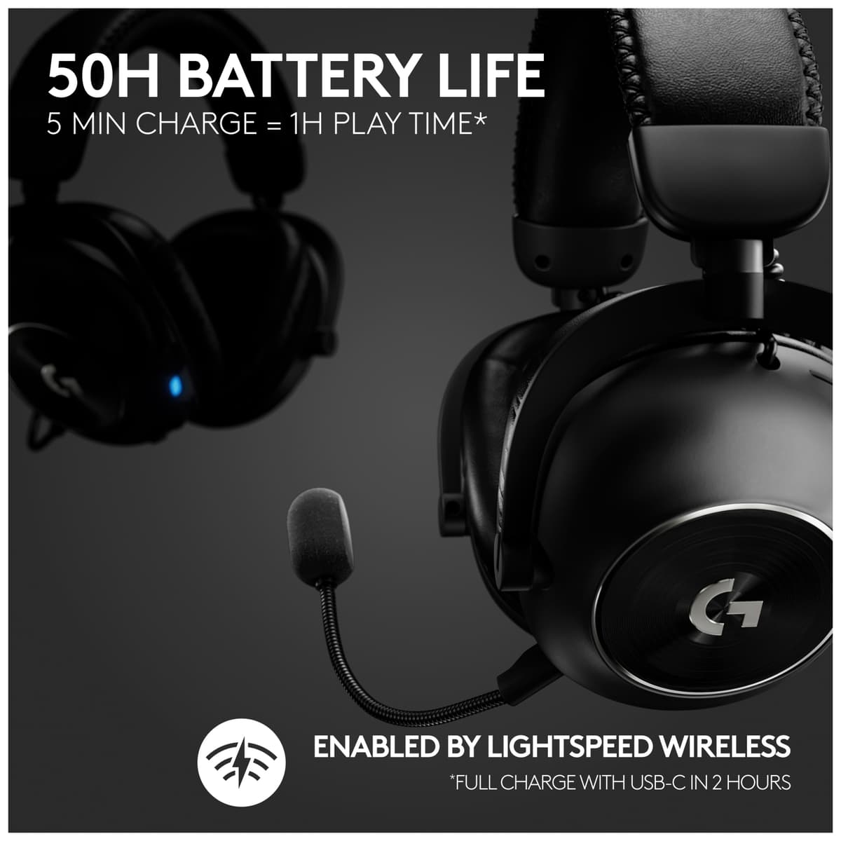 Logitech G Pro X 2 Lightspeed trådløst gaming headset (sort) - Elkjøp