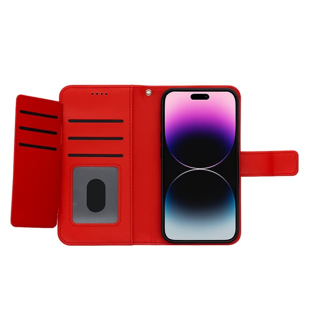 Snapcase Leather Wallet 9 Card Iphone 16 Pro (Red) - Elgiganten ...