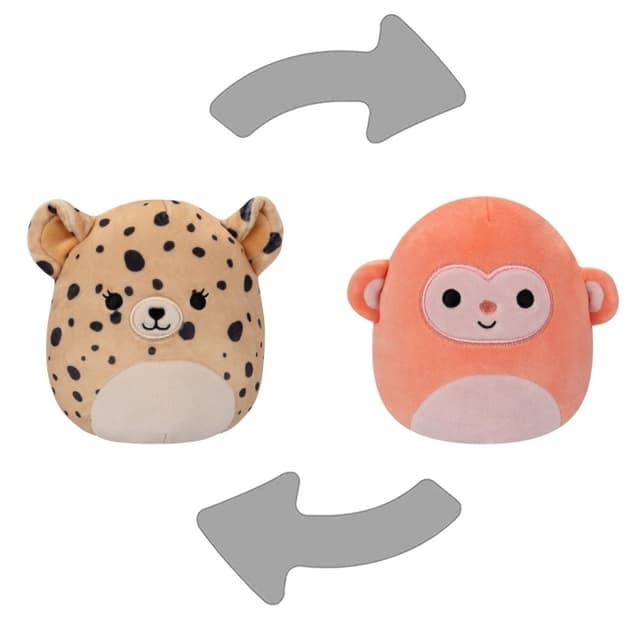 Squishmallows Flip A Mallow 13 cm P17 - Lexie Cheetah/Elton Apina ...