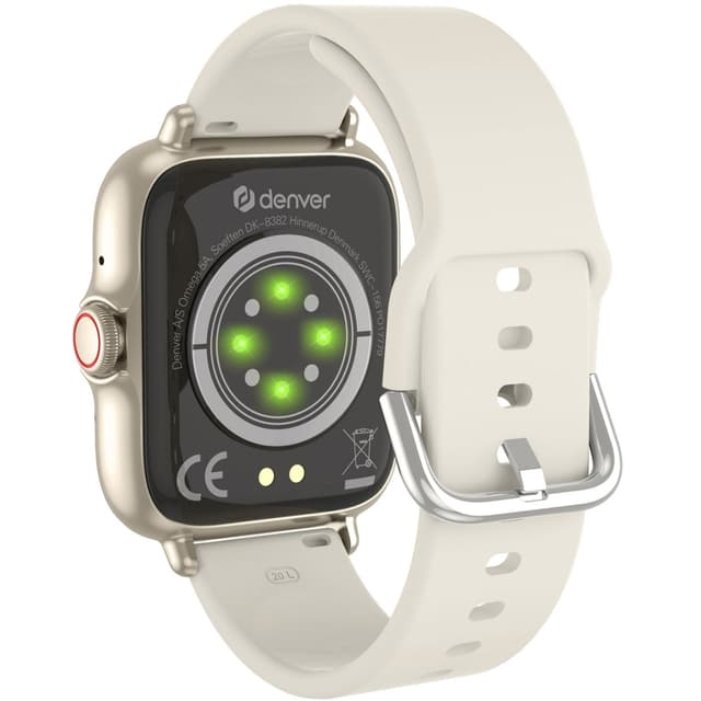 Denver SmartWatch 1,44"" display Hjärtsensor Beige - Elgiganten