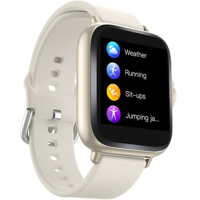 Denver SmartWatch 1,44"" display Hjärtsensor Beige - Elgiganten