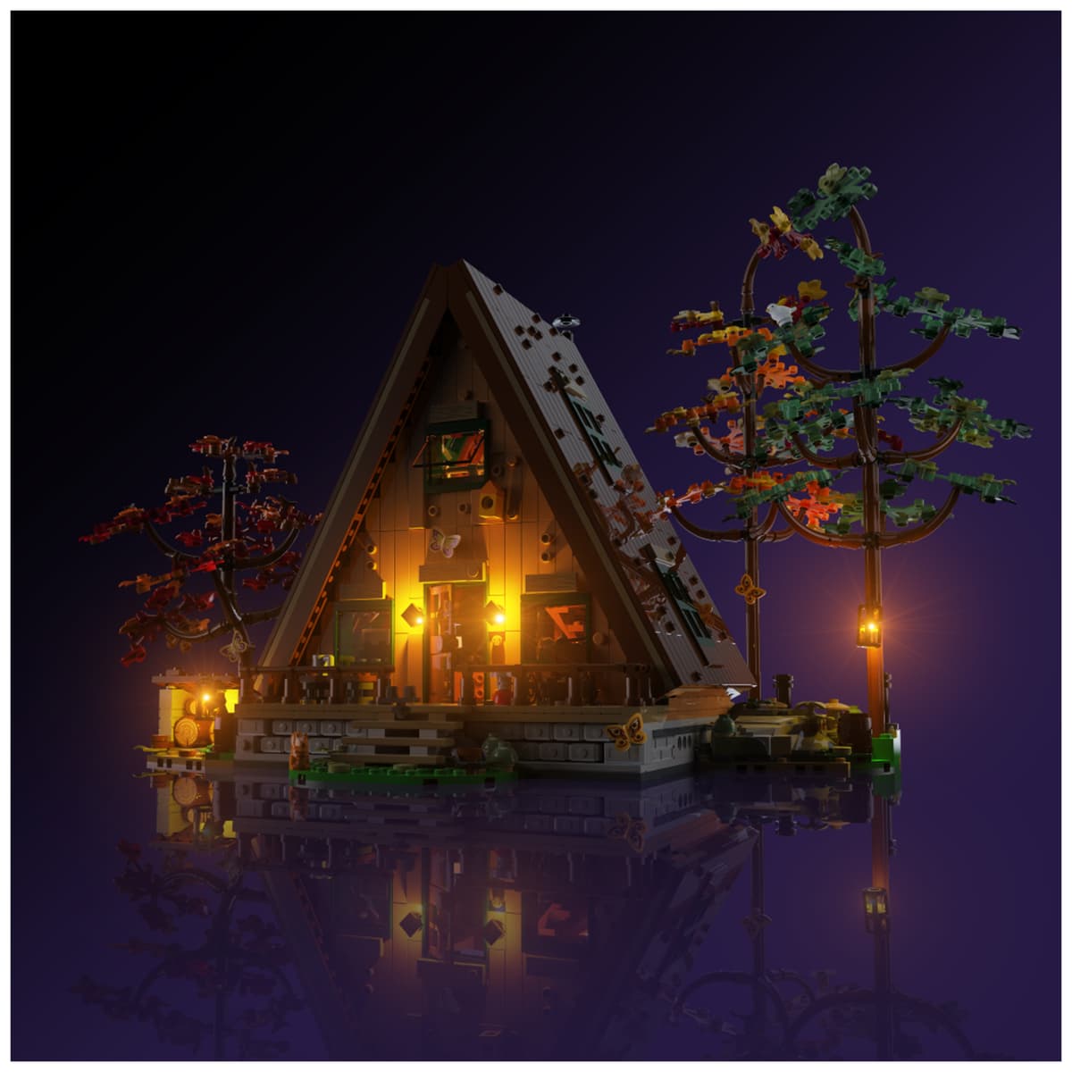 Light My Bricks™ A-frame hytte belysningssæt | Elgiganten