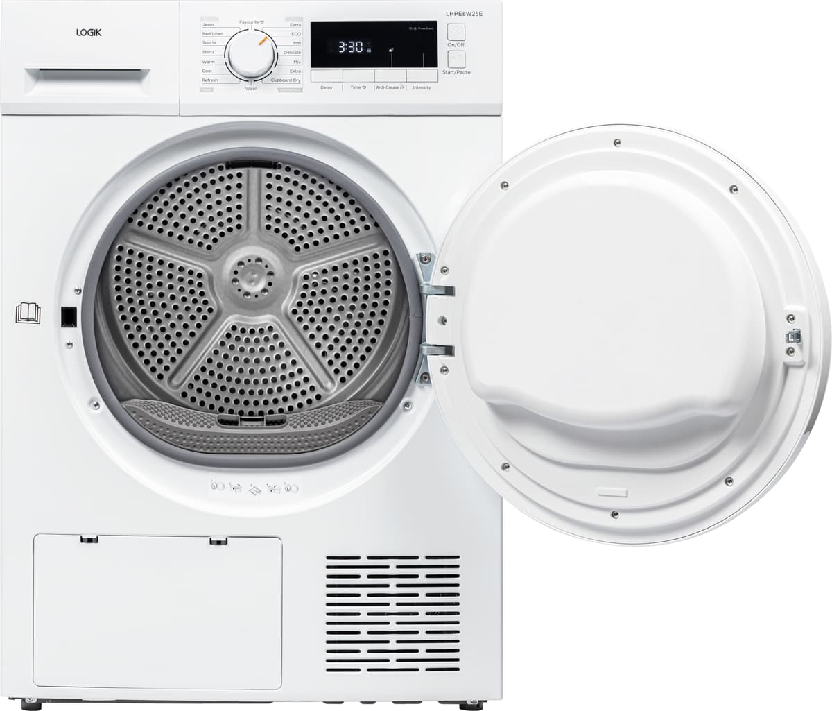 Logik varmepumpe tørketrommel LHPE8W25E (8kg) - Elkjøp | Elkjøp