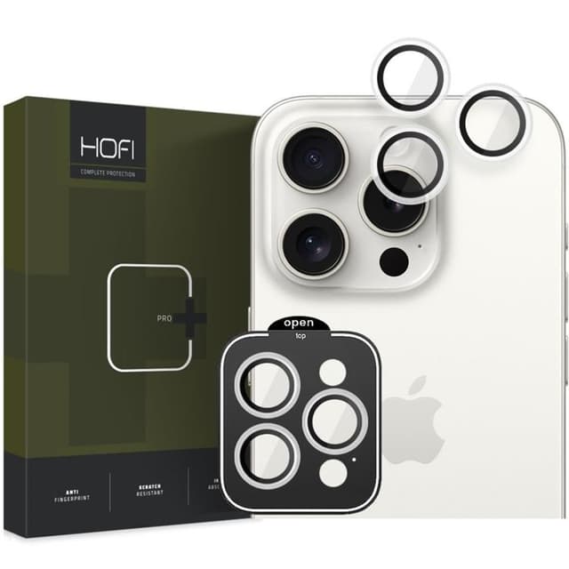 Hofi iPhone 15 Pro/Pro Max Kameralinsskydd i Härdat Glas - Vit - Elgiganten