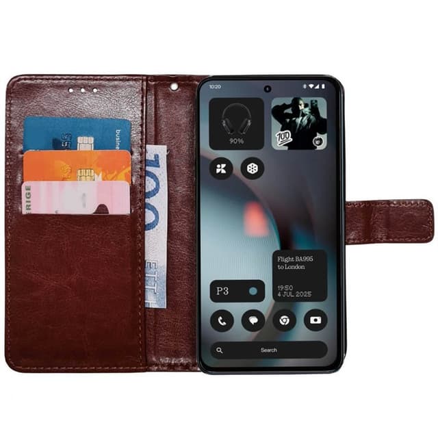 Wallet cover 3-kort Nothing Phone 3 - Brun | Elgiganten | Elgiganten