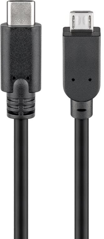 USB 2.0-kabel USB-C™ till Micro-B 2.0, svart - Elgiganten