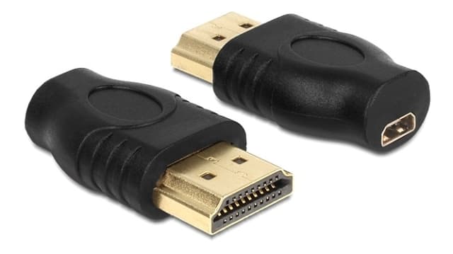 DeLOCK Micro HDMI til HDMI-adapter, HDMI Micro-D 19-pinners ho, HDMI-A ha - Elkjøp | Elkjøp