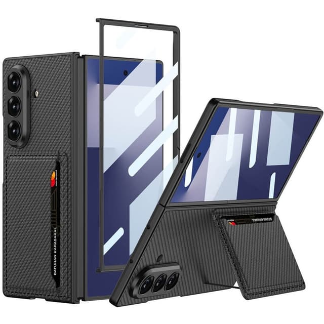 Leather Shield cover Samsung Galaxy Z Fold 7 - Carbon fiber ...