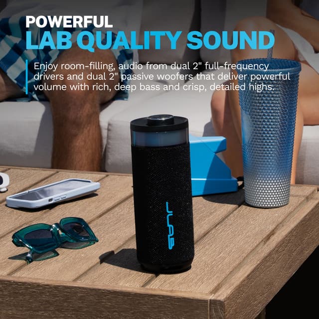 JLab Go Party bærbar højttaler (sort) | Elgiganten | Elgiganten