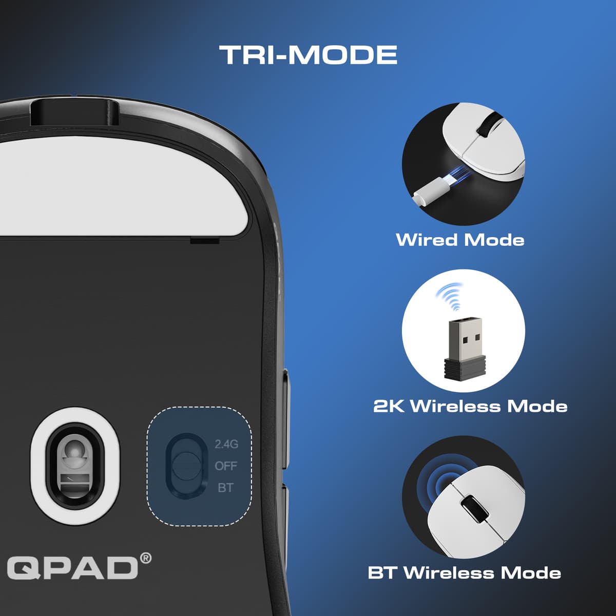 QPAD Mark Model 1 trådløs mus - Elkjøp