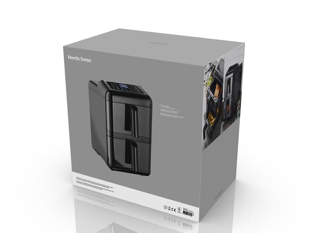 Nordic Sense Airfryer double stack Black | Elgiganten | Elgiganten